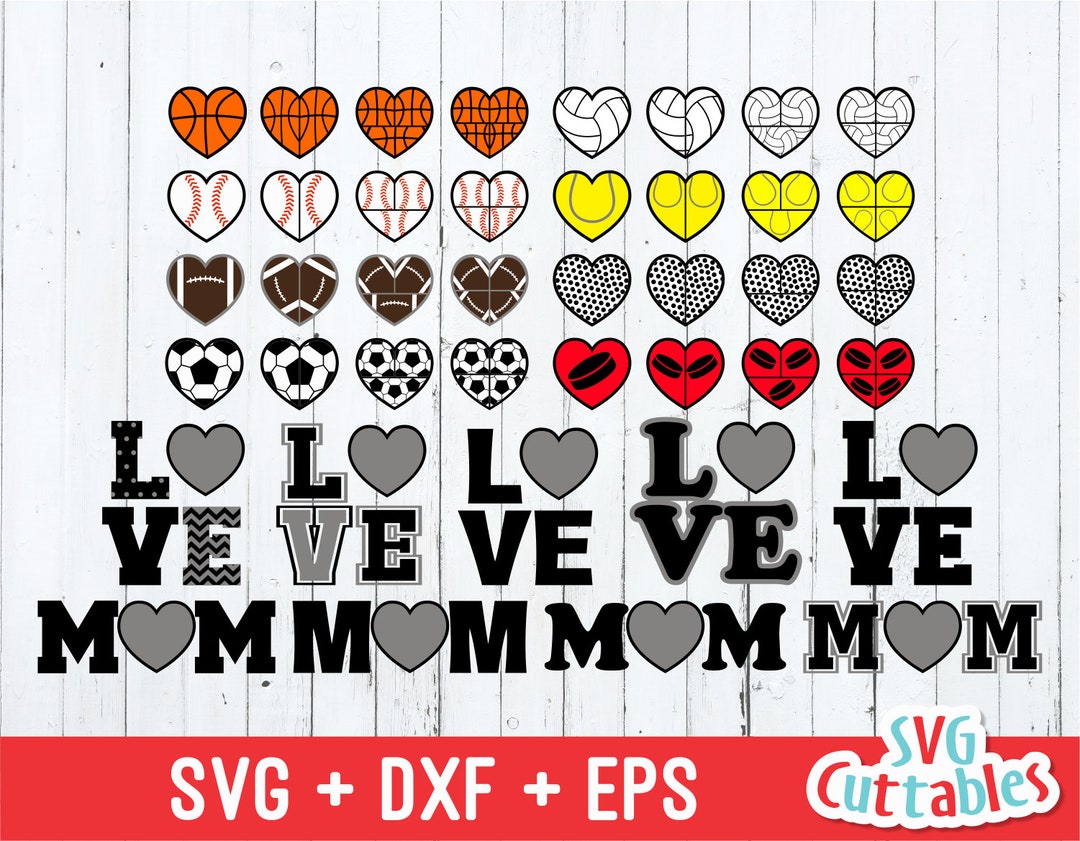 Sports Svg Bundle, Love Svg, Sports Mom Svg, Baseball Svg, Football Svg ...
