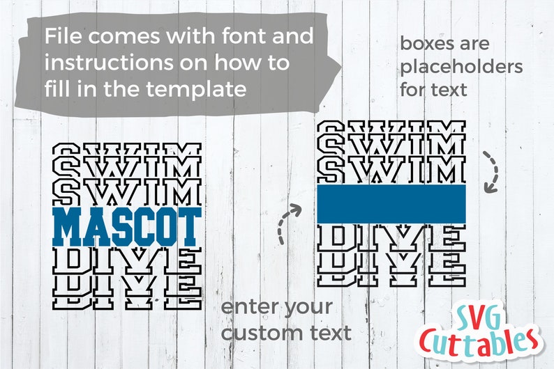 Swim Svg Dive Cut File Swim Template 003 Dive Template - Etsy