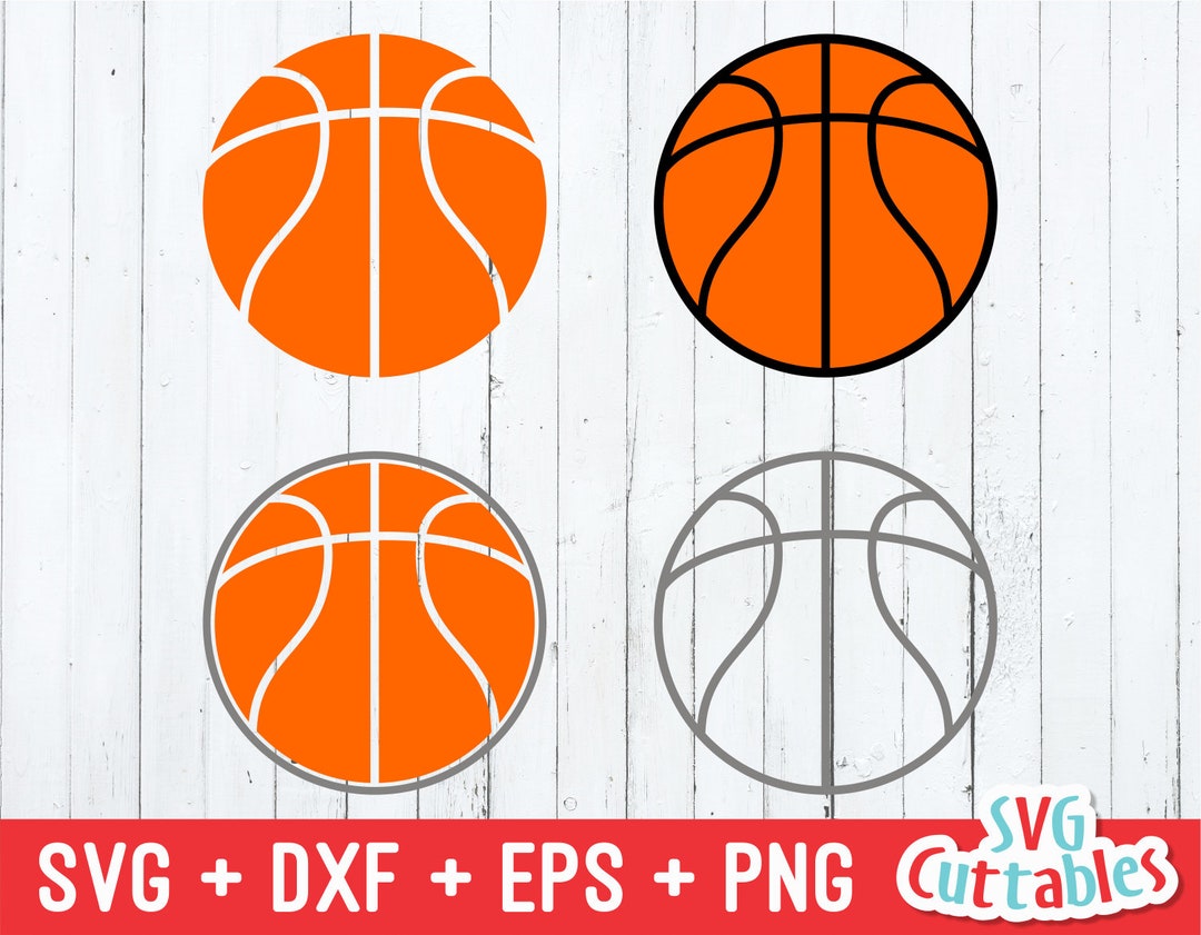 Basketball Svg, Basketball Svg, Dxf, Eps, Basketball, Outlined ...