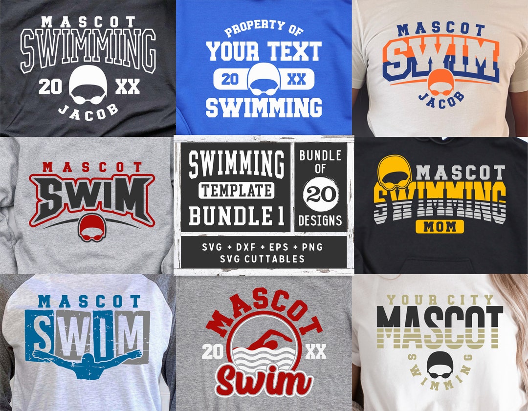 Swimming Svg - Swim Cut File - Swim Template Bundle 1 - Svg - Eps - Dxf ...