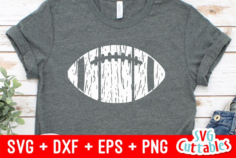 Distressed Football Svg Football Cut File Svg Eps Dxf | Etsy