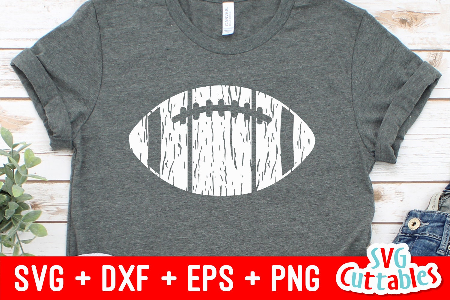 Distressed Football Svg - Football Cut File - Svg - Eps - Dxf - Png ...