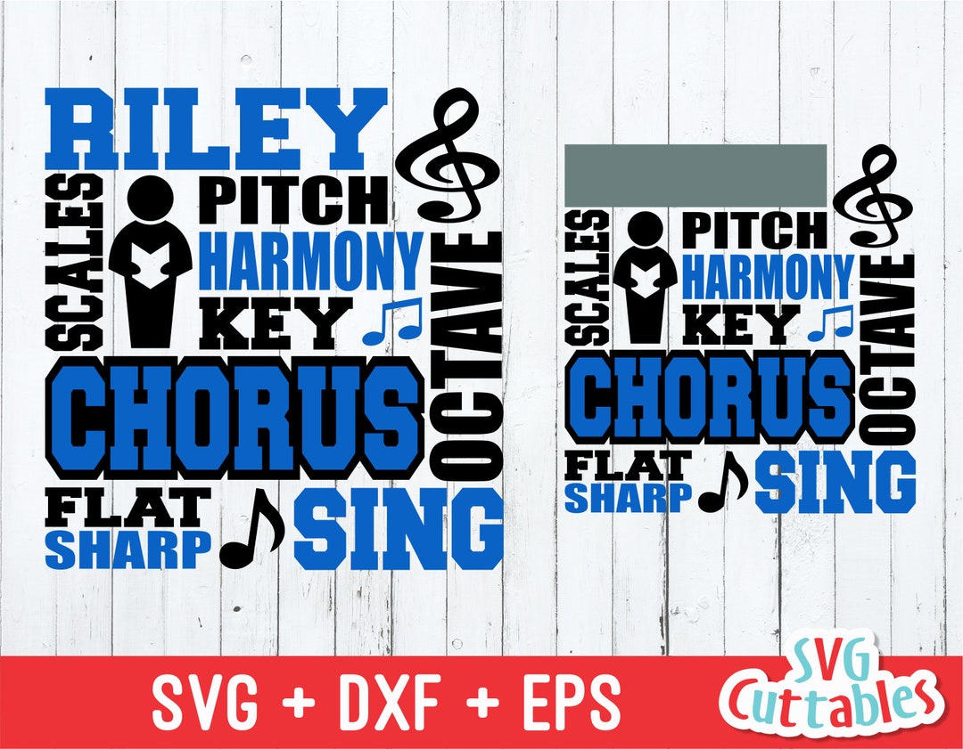 Chorus Svg, Chorus Subway Art SVG, DXF, EPS, Chorus Vector, Chorus ...