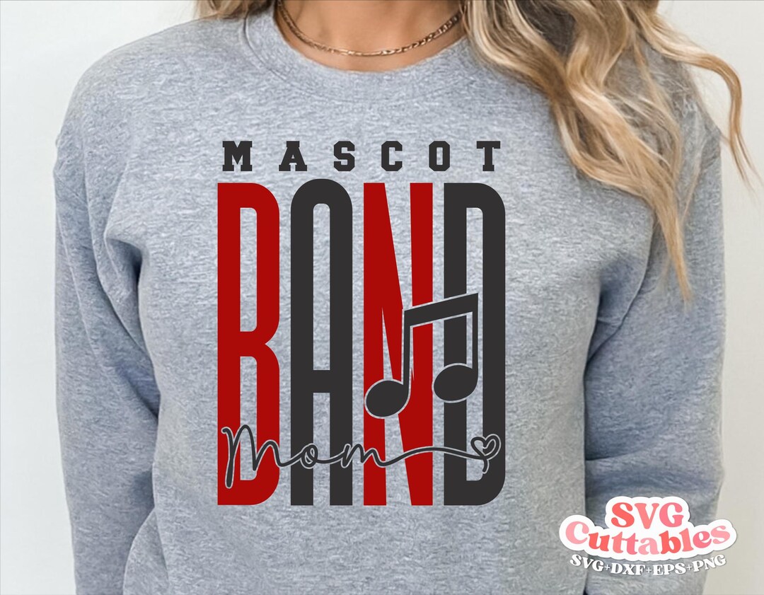 Band Mom Svg Cut File - Band Template 0032 - Svg - Eps - Dxf - Png ...