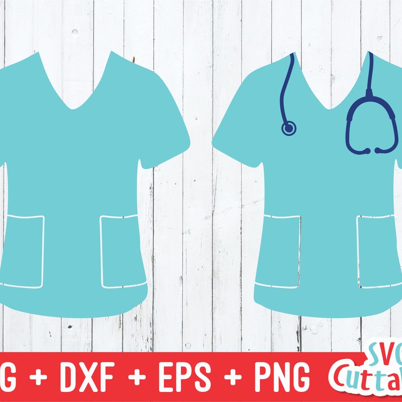 Graphic Scrub Top - Etsy