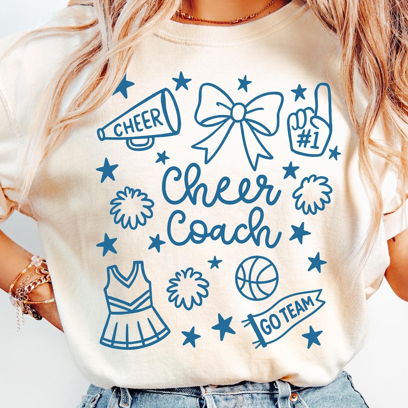 Cheer Doodle Shirt - Etsy