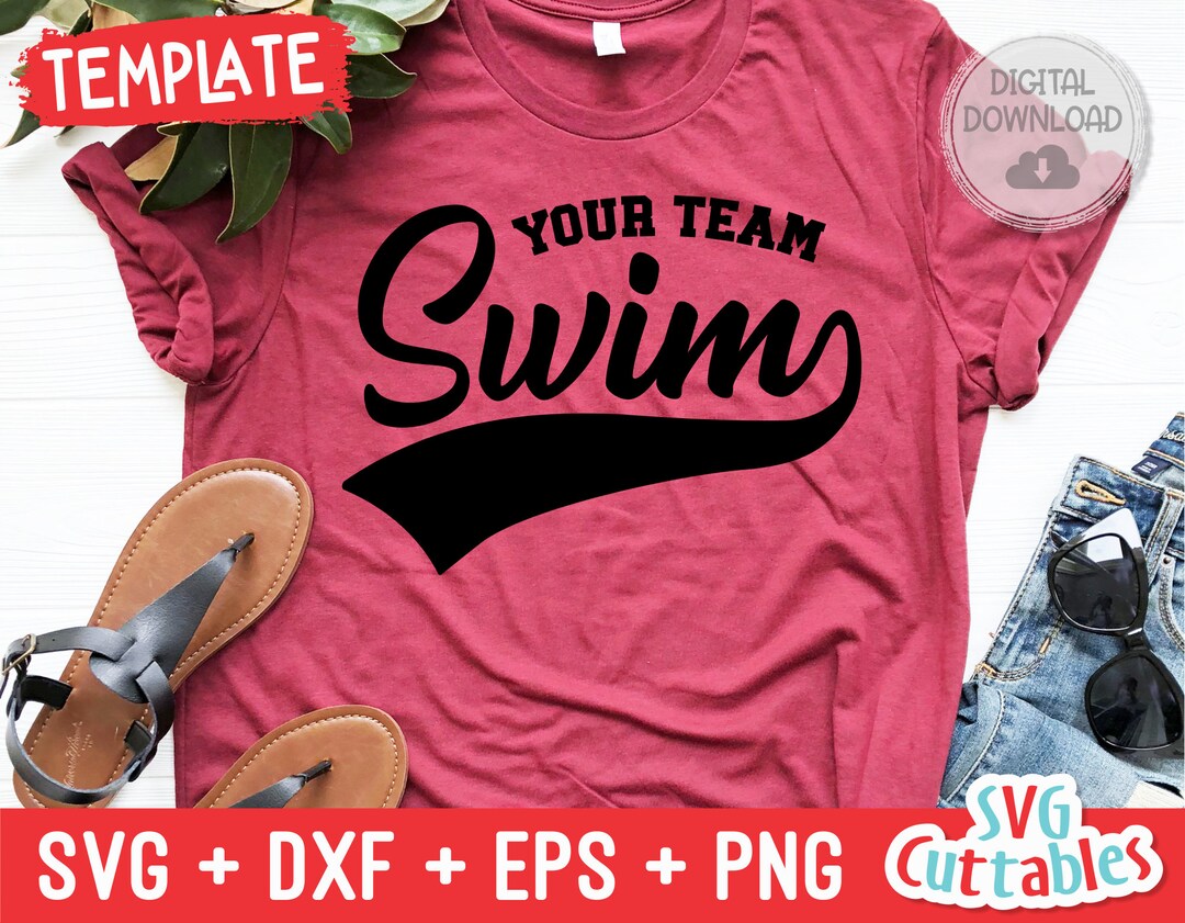 Swimming Svg - Swim Cut File - Swim Template 0013 - Svg - Eps - Dxf ...