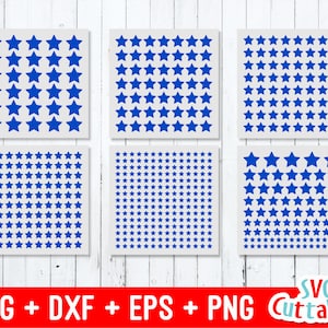 Stars Svg - Star Cut File - Svg - Eps - Dxf - Star Vector - Silhouette ...