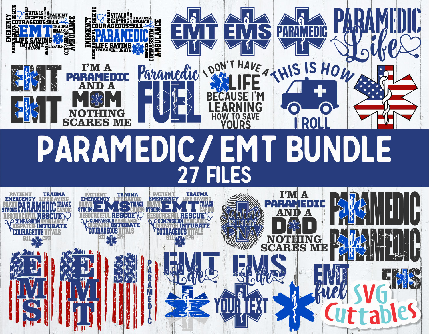 Paramedic Bundle Svg EMT Bundle Svg Eps Dxf Png - Etsy
