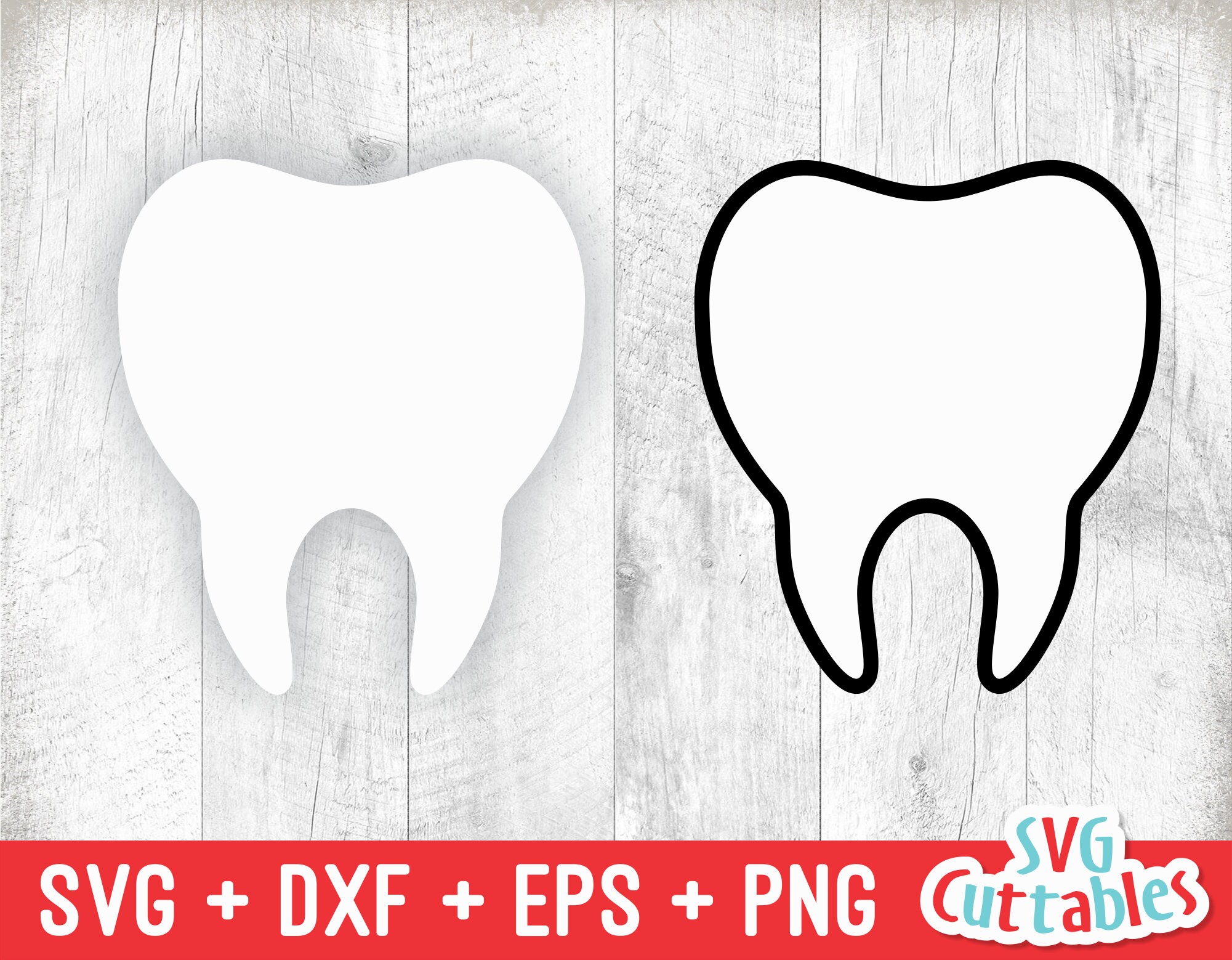Tooth Svg - Tooth Cut File - Svg - Dxf - Eps - Png - Silhouette ...