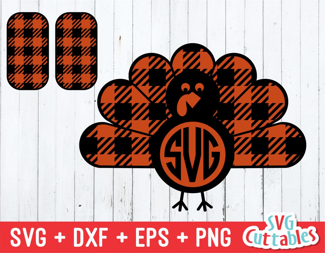 Turkey Svg Thanksgiving Turkey Svg Monogram Frame Svg - Etsy