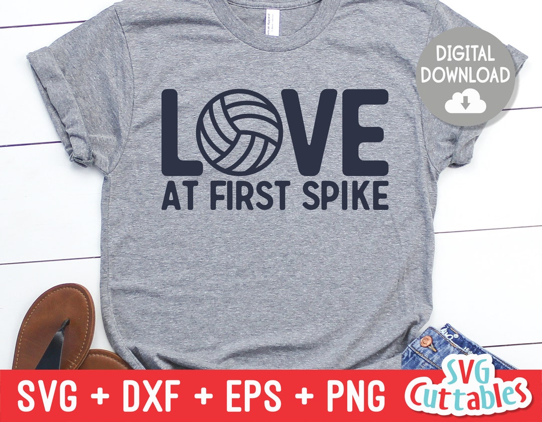 Love at First Spike Svg - Volleyball Svg - Volleyball Cut File - Svg ...