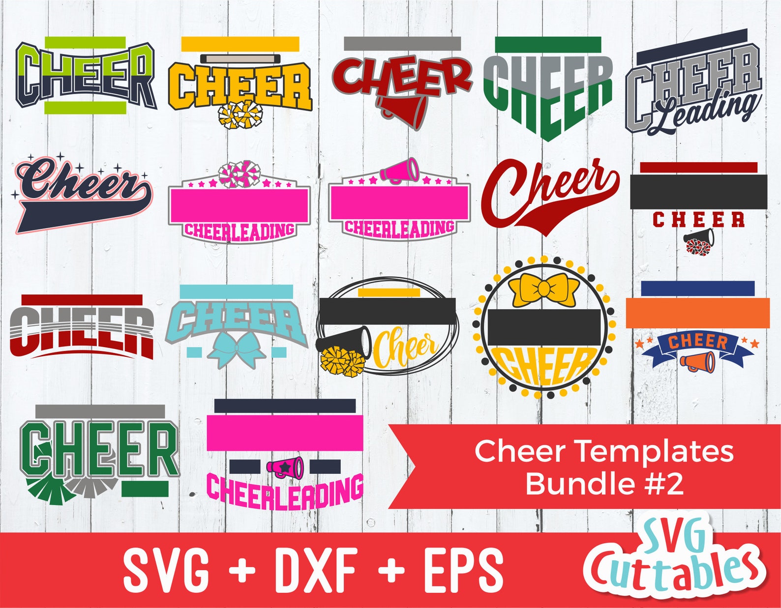 Cheer Svg Bundle Cheer Template Bundle 2 Svg Eps Dxf - Etsy