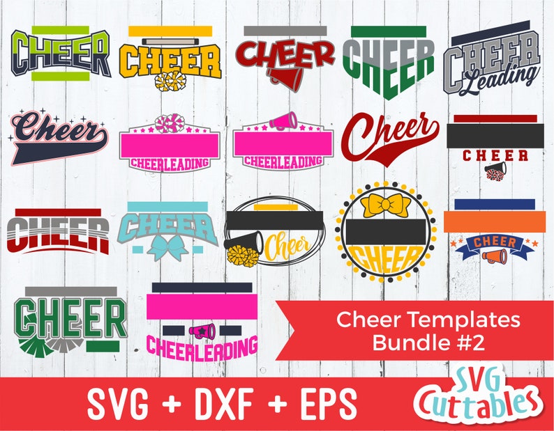 Cheer Svg Bundle Cheer Template Bundle 2 Svg Eps Dxf - Etsy