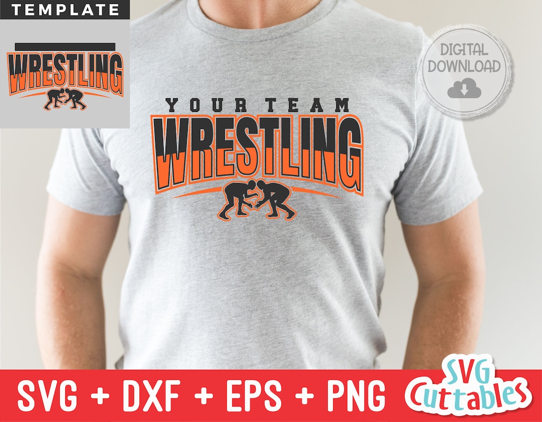 Wrestling Svg - Wrestling Template 0016 - Svg - Eps - Dxf - Png ...