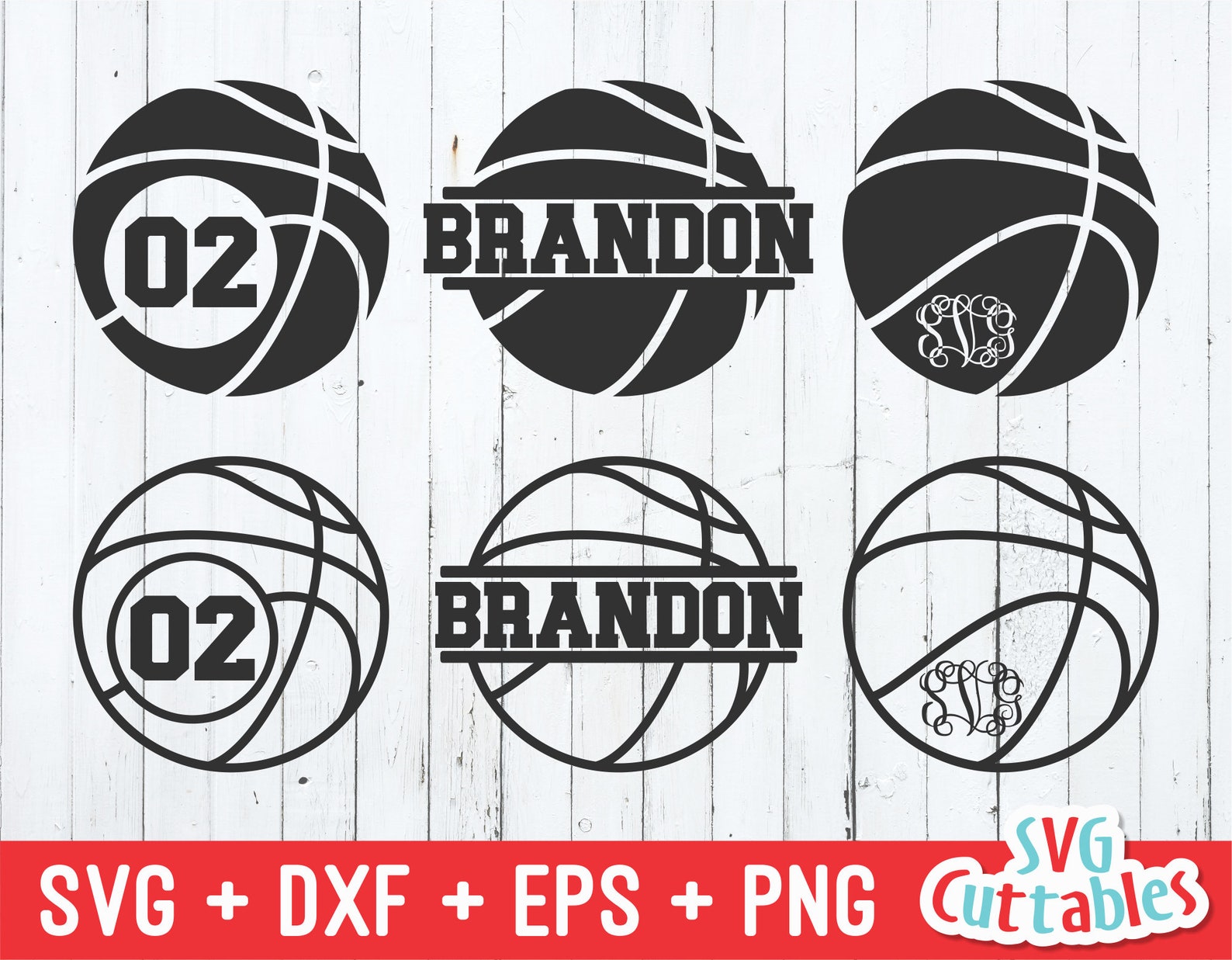 Basketball Monogram Frames Svg Basketball Cut File Svg | Etsy