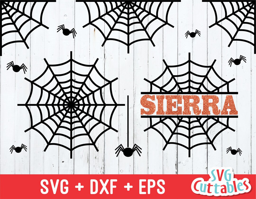 Spider Web Svg, Web Svg, Halloween Svg, Eps, Dxf, Split Spider Web ...