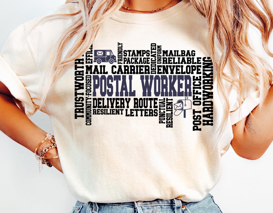 Postal Worker Word Art Svg - Postal Worker Cut File Shirt Design - Svg ...