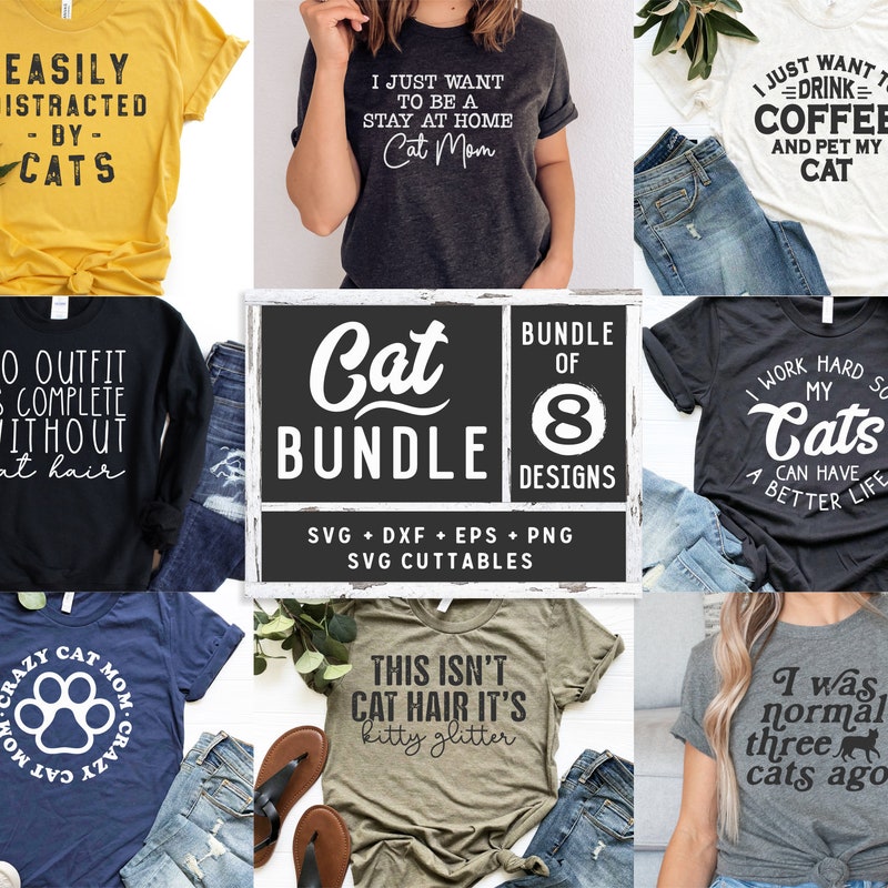 Funny Cat Svg - Etsy