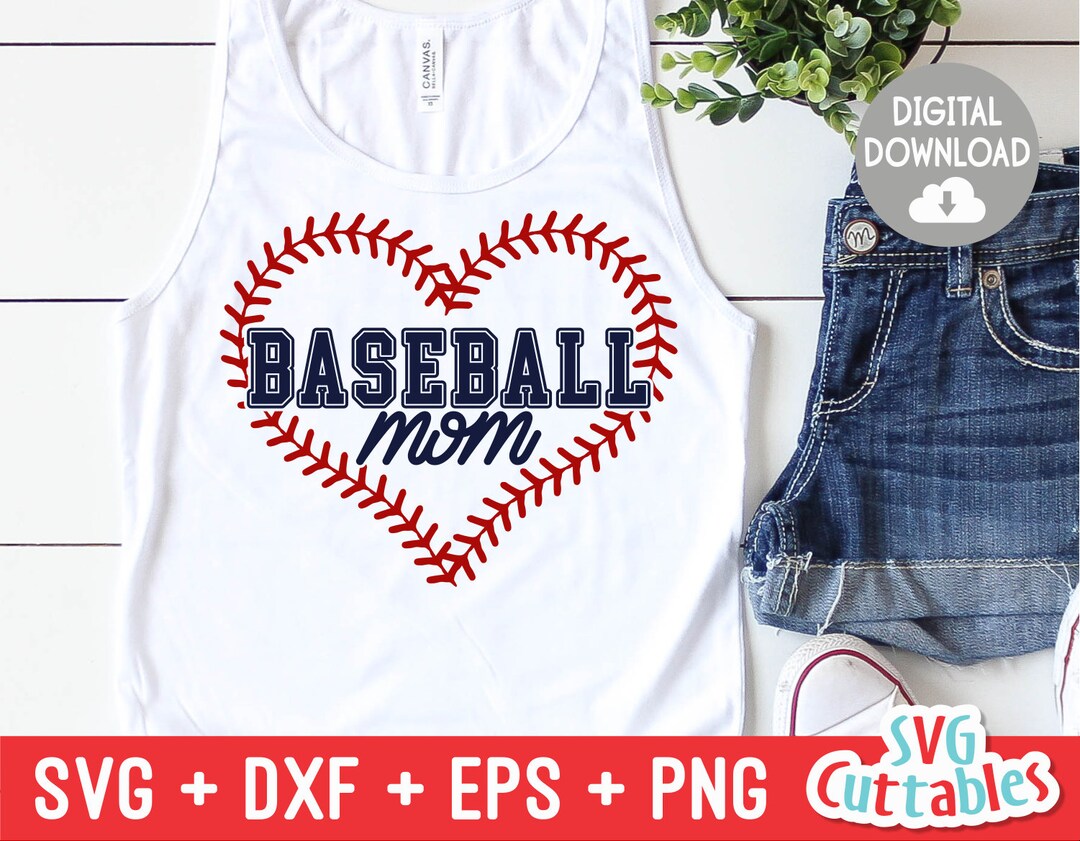 Baseball Mom Svg - Baseball Mom Cut File Svg - Dxf - Eps - Png ...