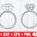 Diamond Ring Svg - Wedding Ring Cut File - Rings - Svg - Dxf - Eps ...
