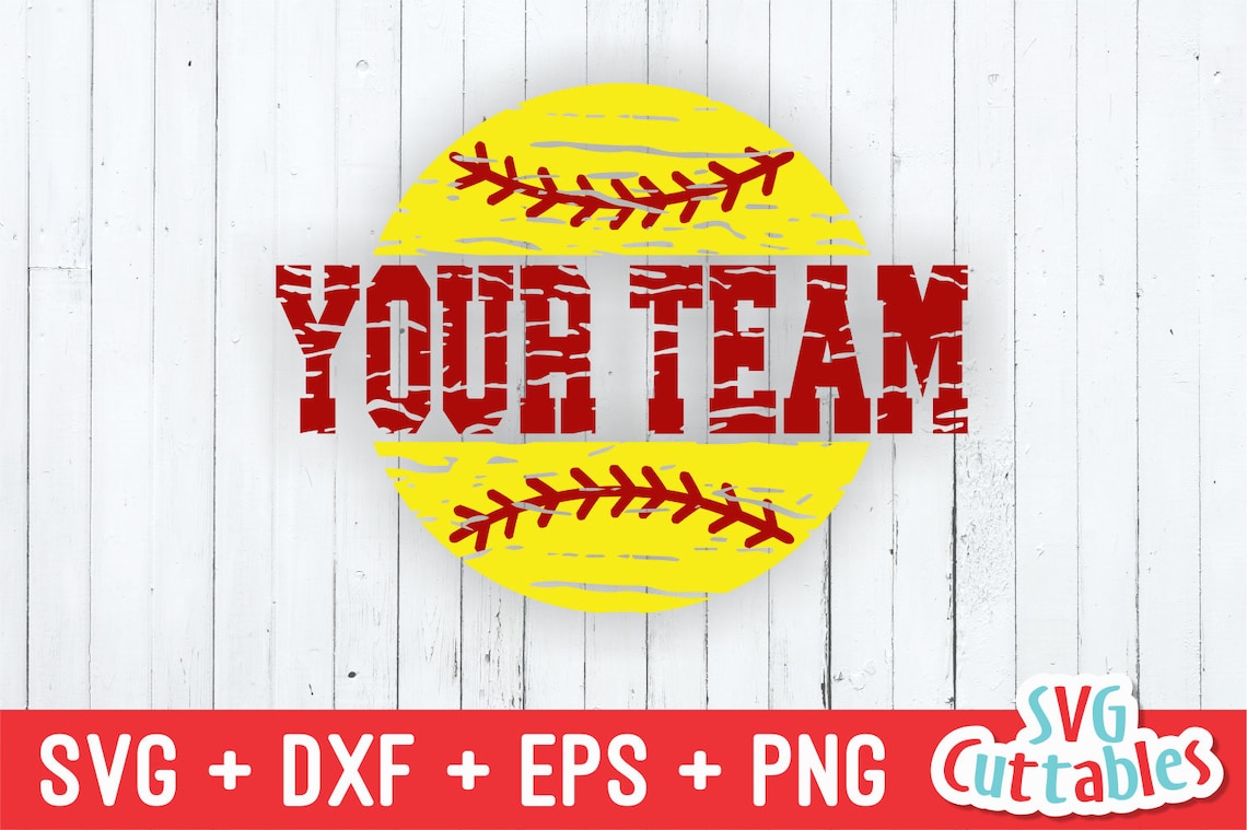 Split Baseball Svg Split Softball Svg Cut File - Etsy