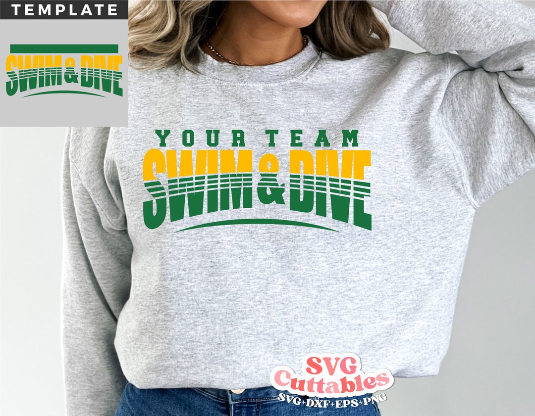 Swim and Dive Svg - Swim Cut File - Swim and Dive Template 0021 - Svg ...