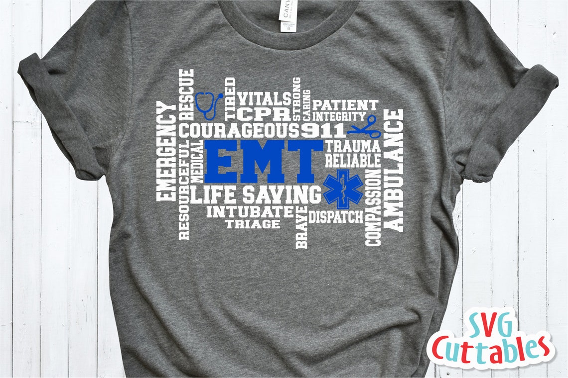 EMT Svg - Emergency Medical Technician - Svg - Eps - Dxf - Png - Word ...