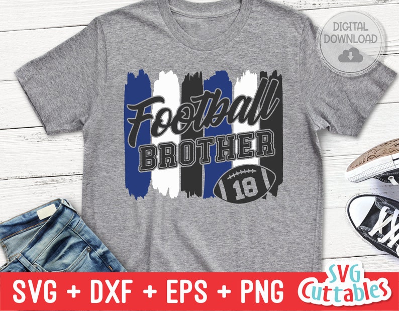 Football Brother Svg Football Cut File Svg Dxf Eps - Etsy