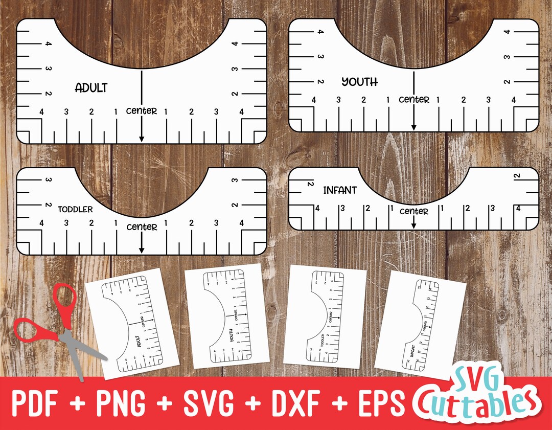 T-shirt Alignment Tool Printable- PDF Printable - Svg- Dxf- Eps - Png ...