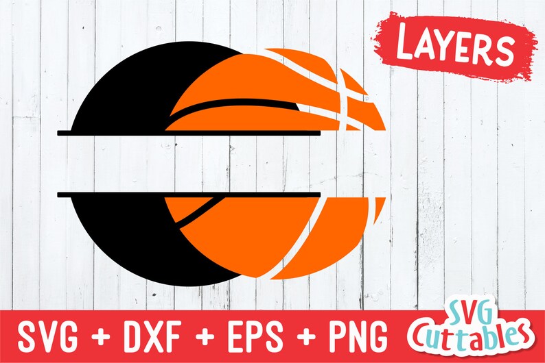 Split Basketball Svg, Basketball Svg - Dxf - Eps - Png - Basketball Cut ...