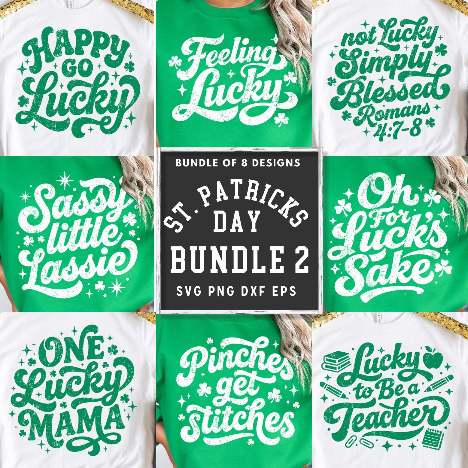 St Patricks Day Svg Bundle | Lucky Sayings Svg | Irish Shirt Svg Bundle ...