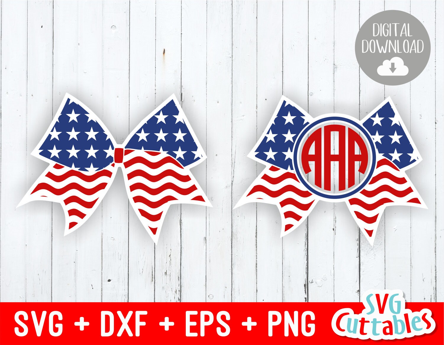 Cheer Bow svg flag cheer bow svg dxf eps bow monogram | Etsy
