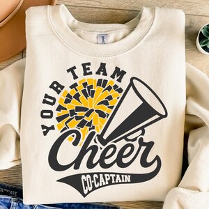 Cheer Co-captain Svg Png, Cheerleader Template, Cheer Team Svg With ...