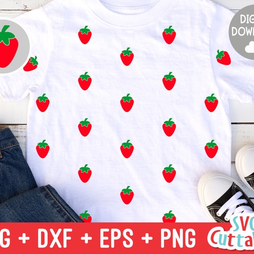 Strawberry Svg Strawberry Cut File Svg Eps Dxf Png - Etsy