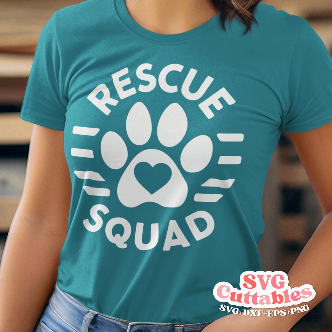 Rescue Squad Svg - Dog Rescue Cut File - Dog Rescue Svg - Dxf - Eps ...