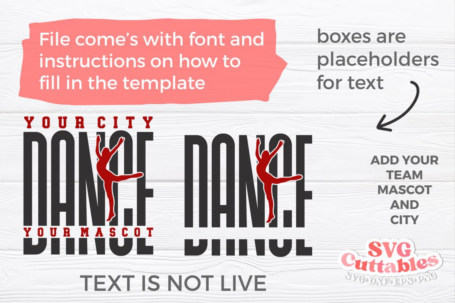 Dance Svg Cut File - Dance Team - Dance Template 0047 - Svg - Eps - Dxf ...