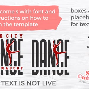 Dance Svg Cut File - Dance Team - Dance Template 0047 - Svg - Eps - Dxf ...