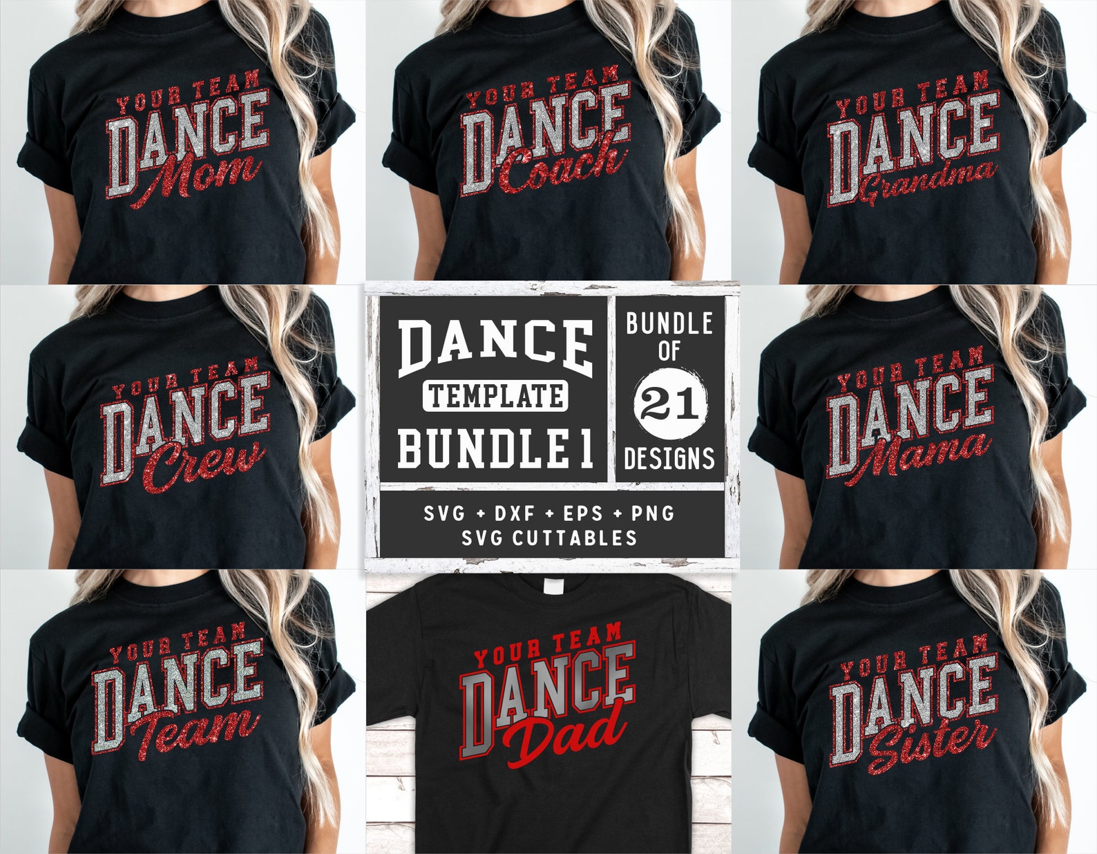 Dance Svg Template Bundle 1 -dance Cut Files - Dance Bundle - Svg - Eps ...