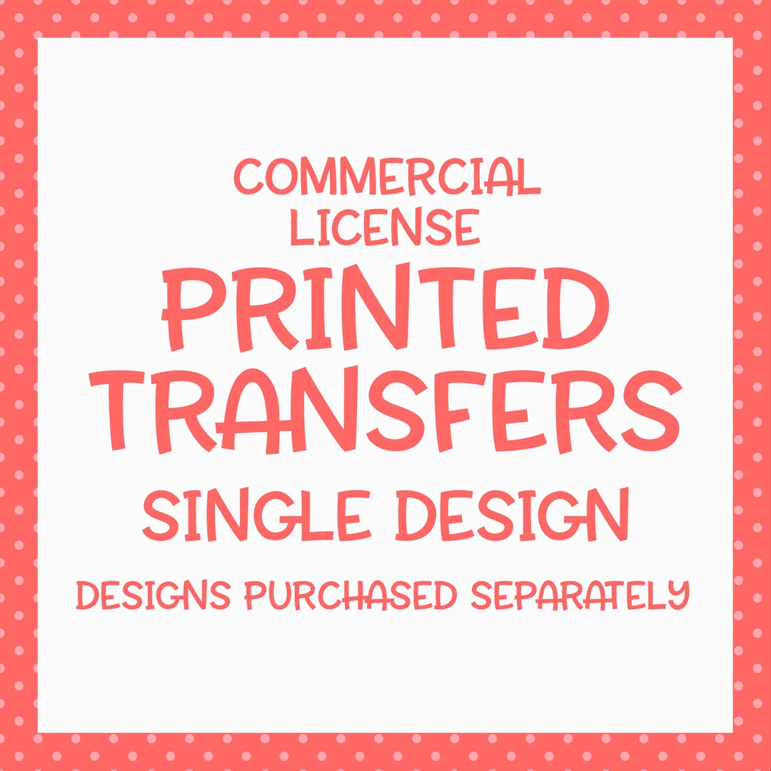 Transfer License | Single Design | Extended License to Sell Screen ...