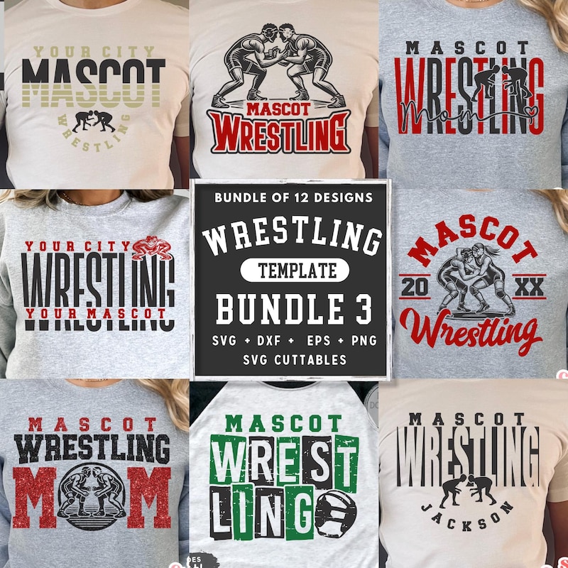 Wrestling Logo Template - Etsy UK