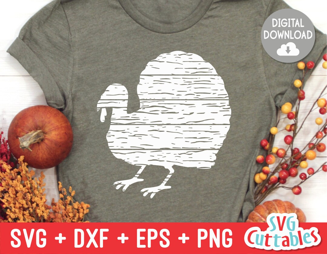 Distressed Turkey Svg - Dxf - Eps - Png - Thanksgiving - Fall - Autumn ...
