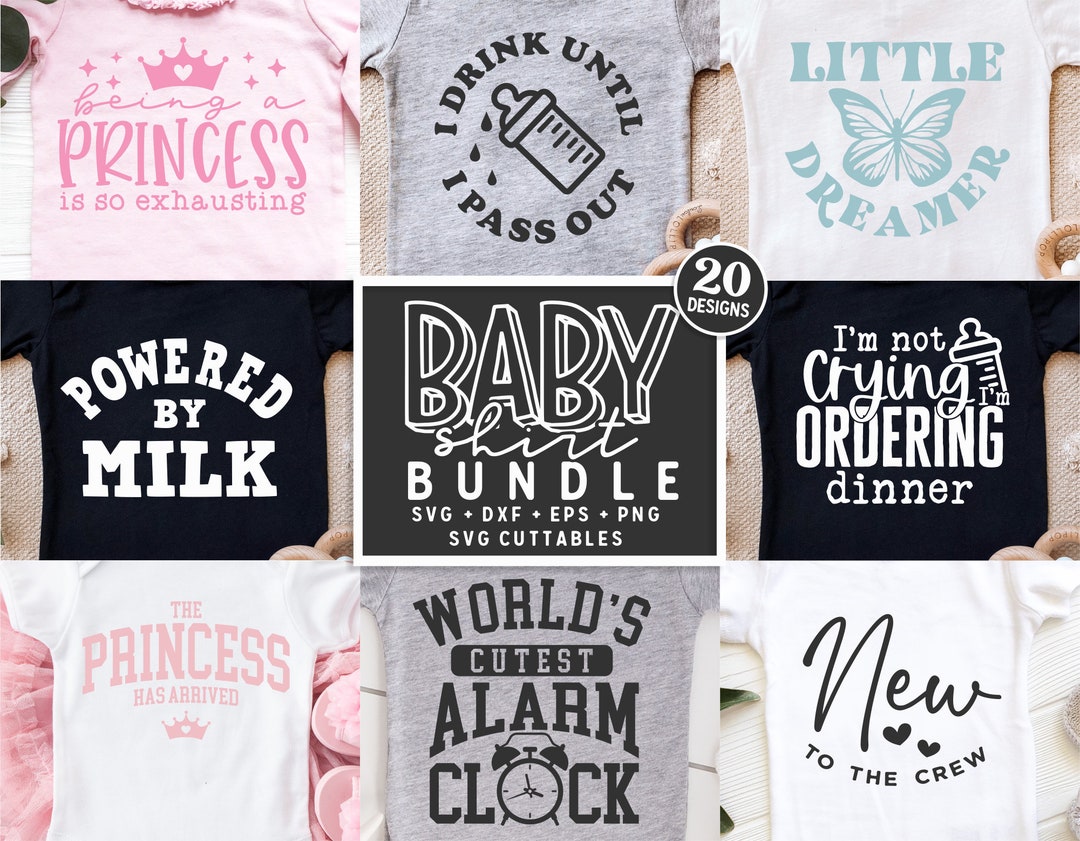 Baby Shirt Bundle 1 Svg - Baby Svg Bundle - Cut File - Svg - Dxf - Eps ...