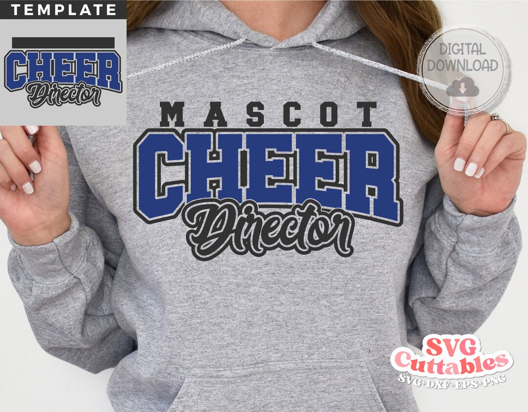 Cheer Director Svg Cut File - Cheer Template 0075 - Svg - Eps - Dxf ...