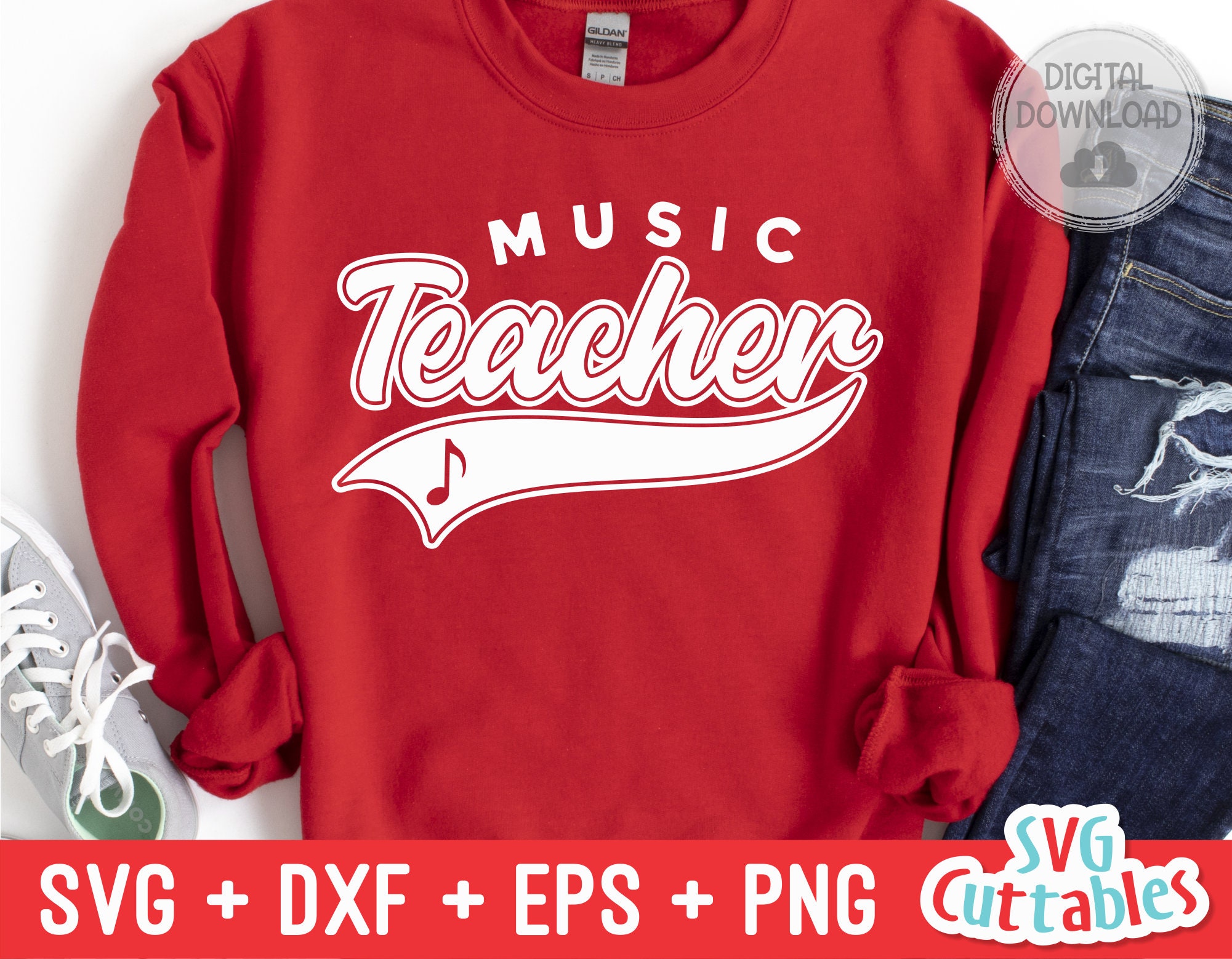 Music Teacher Svg Teacher Cut File Occupation Swoosh - Etsy