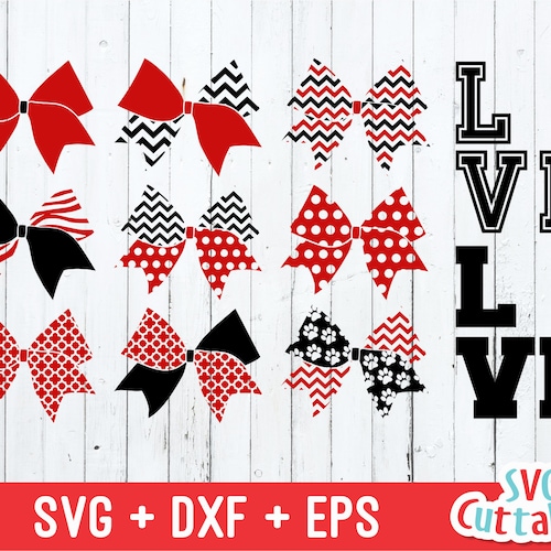 Cheer Bow SVG Big Bow Cricut Cut File Competition Cheer - Etsy