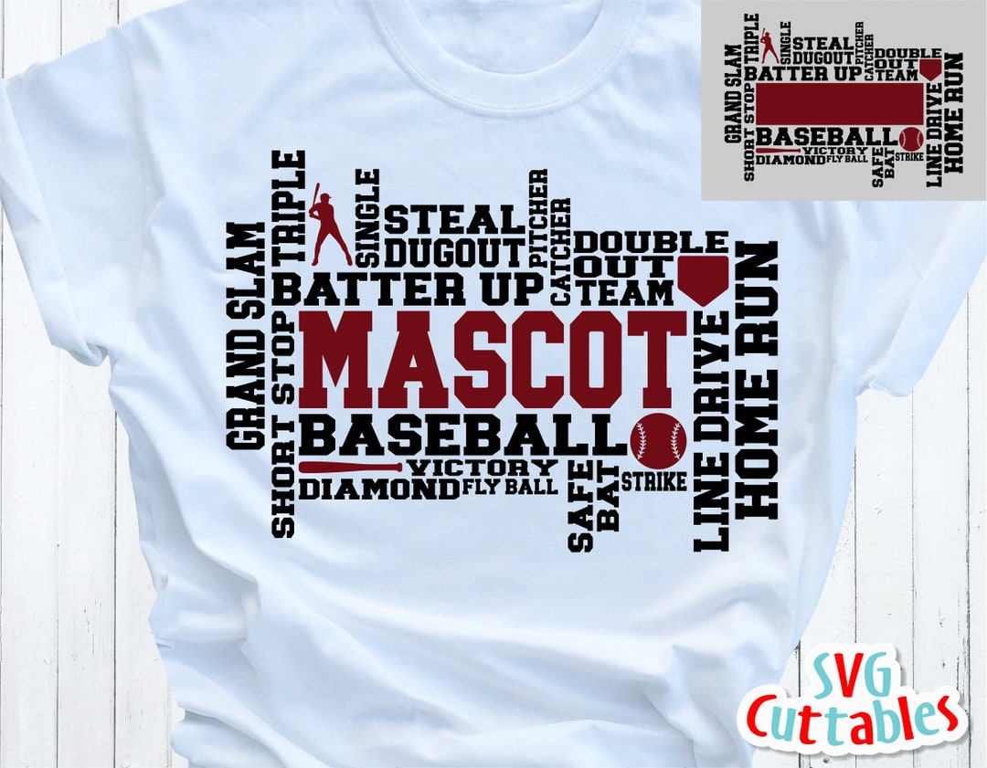 Baseball Word Art - Svg - Dxf - Eps - Cut File - Subway Art - Baseball ...
