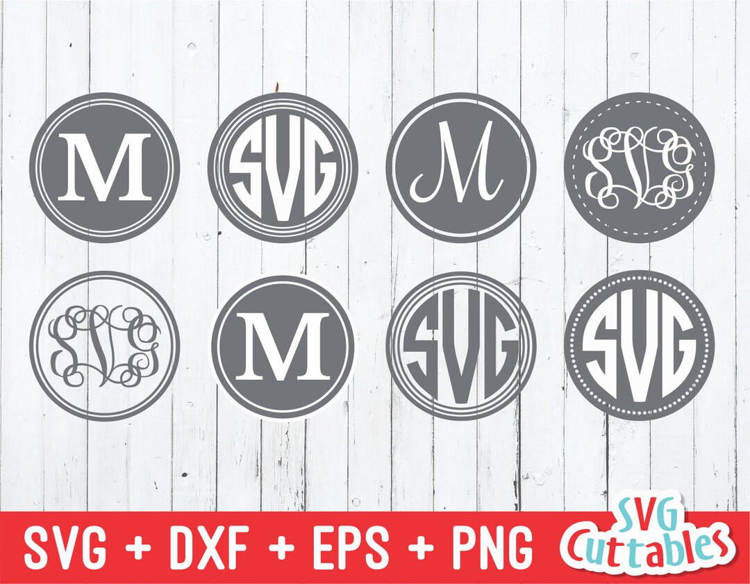 Monogram Frames Svg - Dxf - Eps - Png - Silhouette - Frame Png - Cricut ...