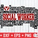 Social Worker Svg - Social Worker Word Art - Svg - Dxf - Eps - Png ...