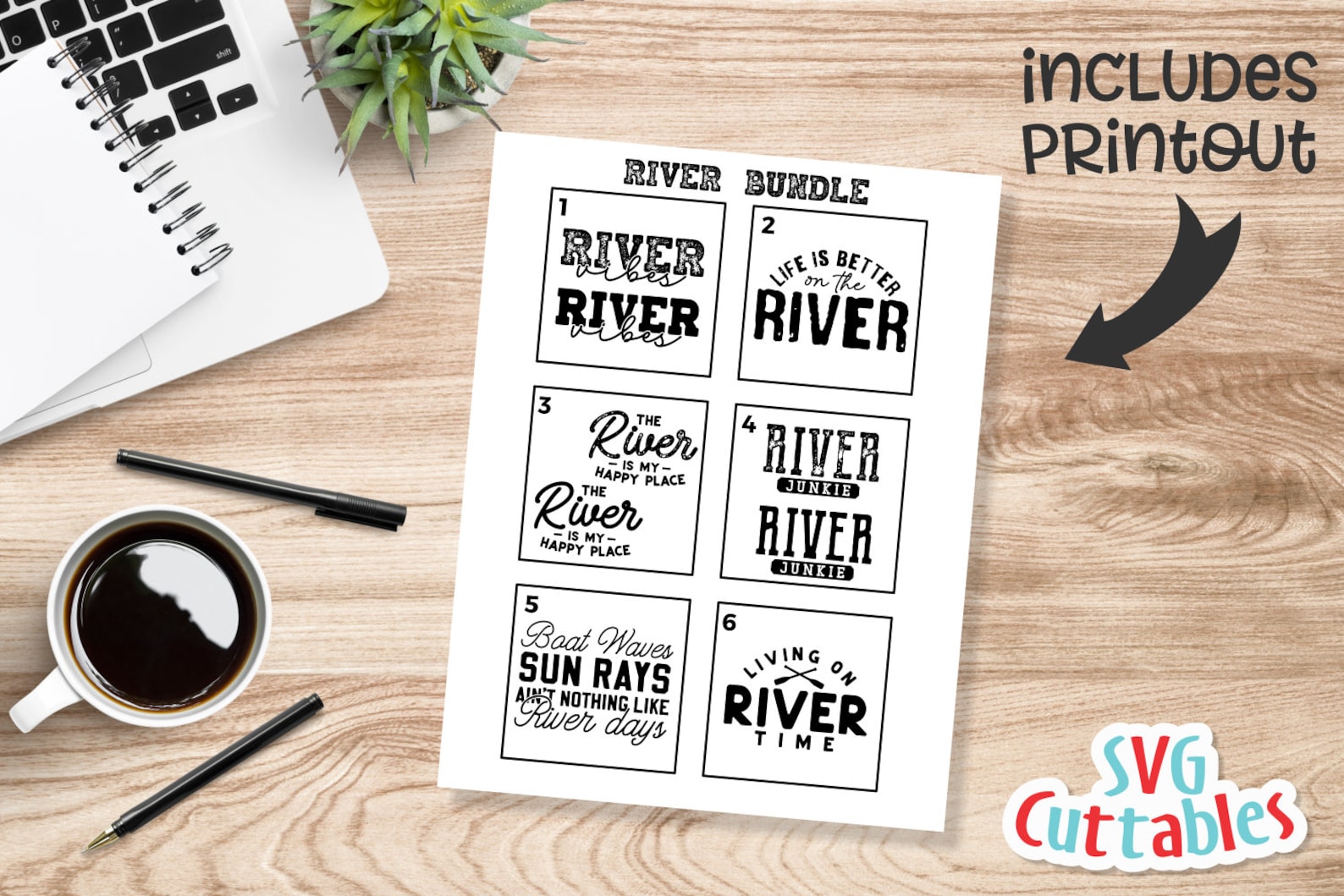 River Svg Bundle - River Cut File - Svg - Dxf - Eps - Png - River ...